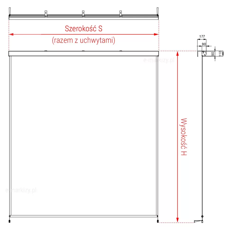 Cassette Sun Screen 90 – How to measure? - Measurement